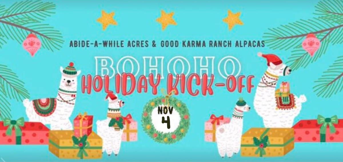 BoHoHo Holiday Kick-off with Santa and Alpacas - Charlotte On The Cheap