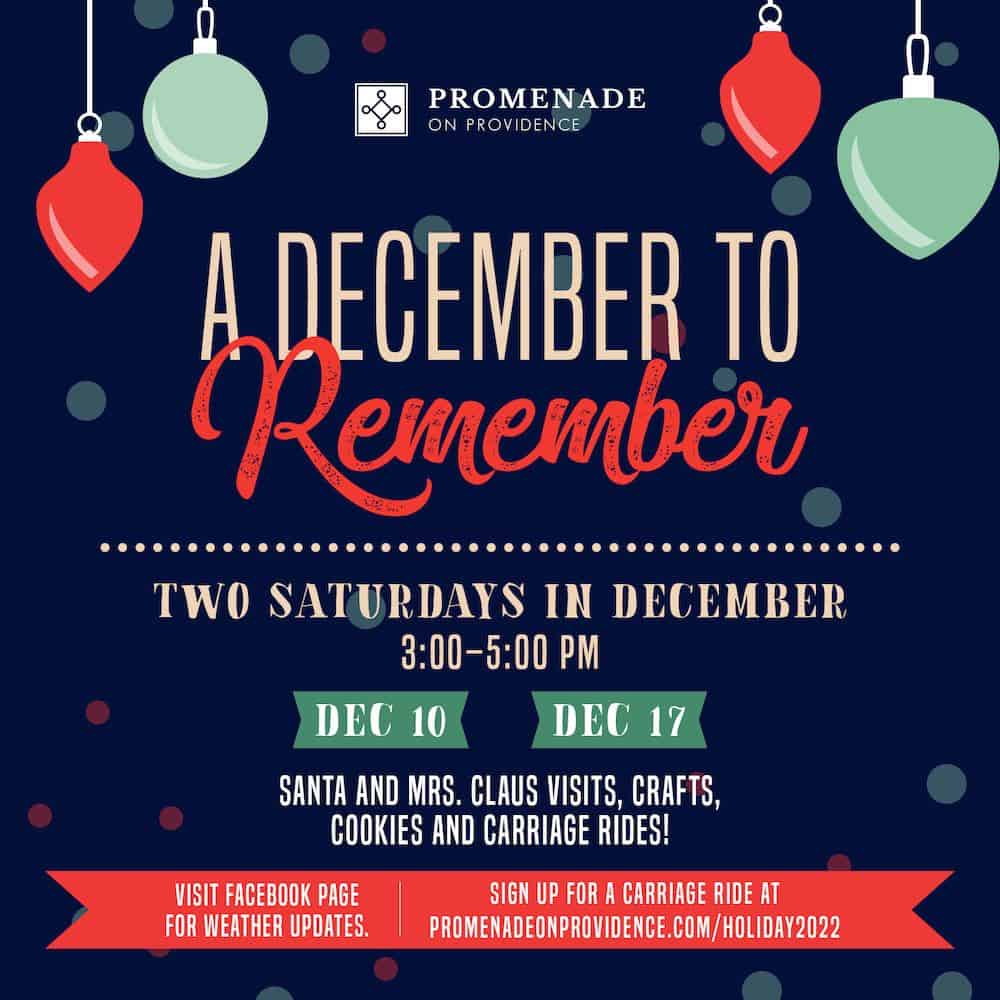 A December to Remember at Promenade on Providence Dec. 7 - Santa visits ...