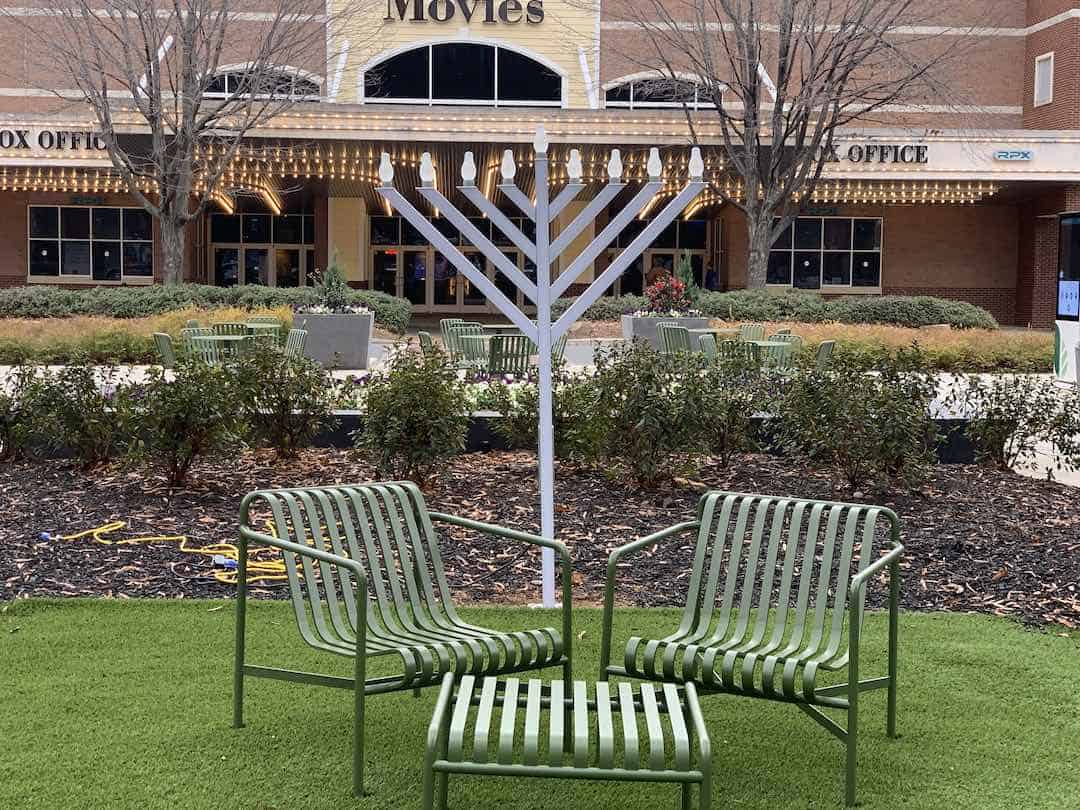 The Menorah Lighting at Birkdale Village - Charlotte On The Cheap