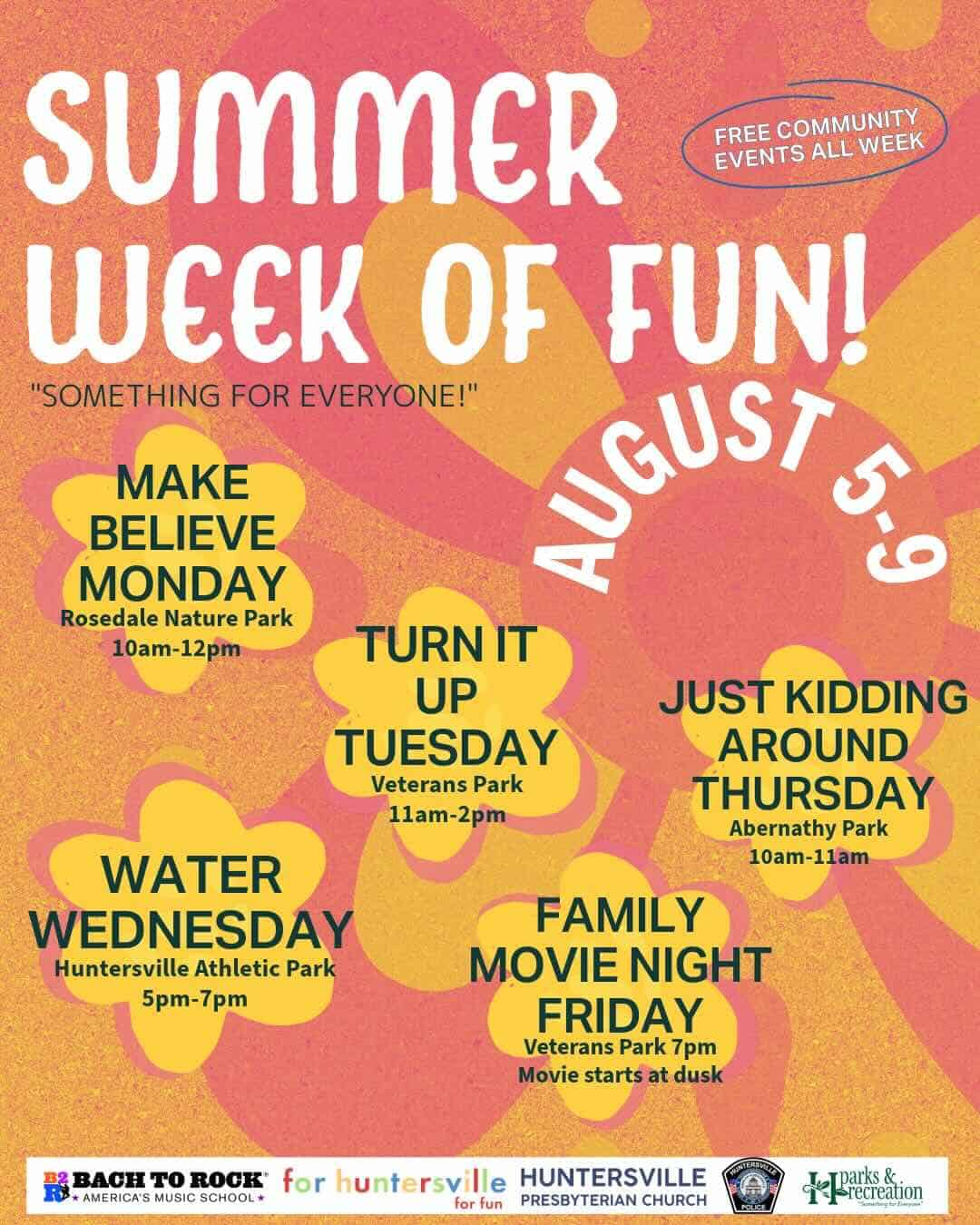 Huntersville Week of Fun - August 5 to 9 - Charlotte On The Cheap