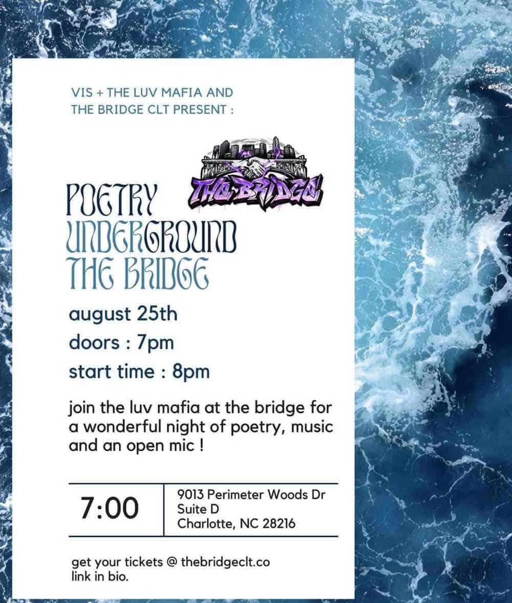 Poetry UnderGround at The Bridge CLT (near Northlake) - Charlotte On ...