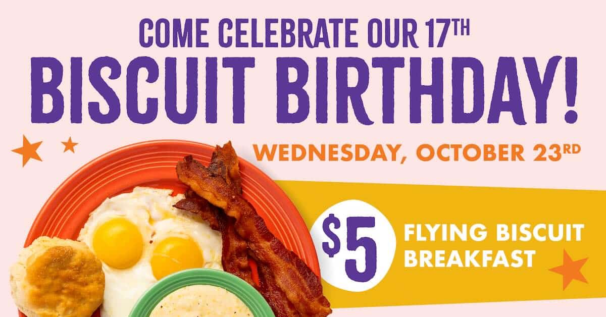 Flying Biscuit Cafe (Rea Road) celebrating birthday with $5 breakfast ...