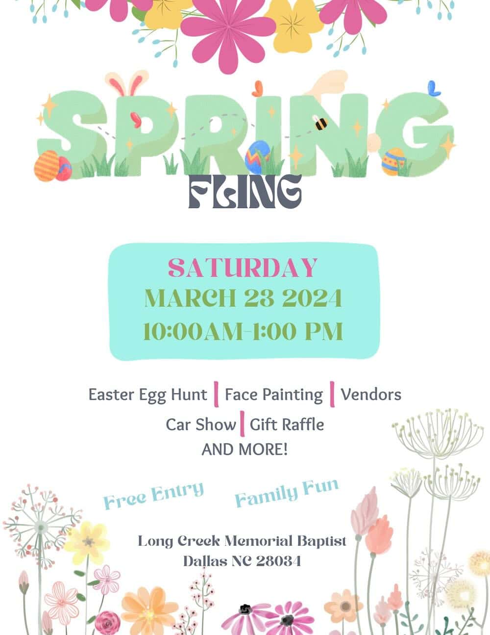 Spring Fling at Long Creek Memorial Baptist Church in Dallas: egg hunt ...