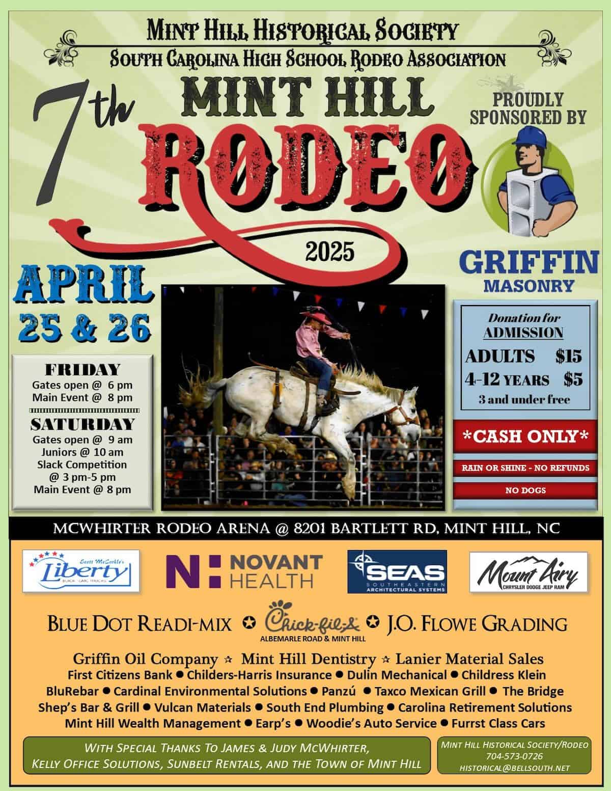 7th Mint Hill Rodeo April 25-26 - Charlotte On The Cheap