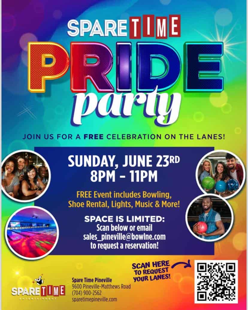 Pride Party at Spare Time (Pineville and Huntersville) - Charlotte On ...