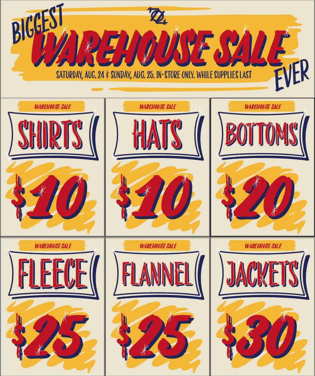 Warehouse Sale at 704 Shop August 24-25 - shop for Charlotte-themed ...