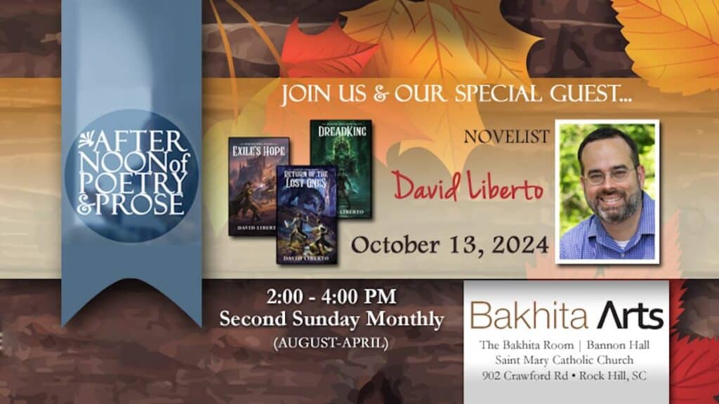 An Afternoon of Poetry & Prose with Novelist David Liberto - Charlotte ...