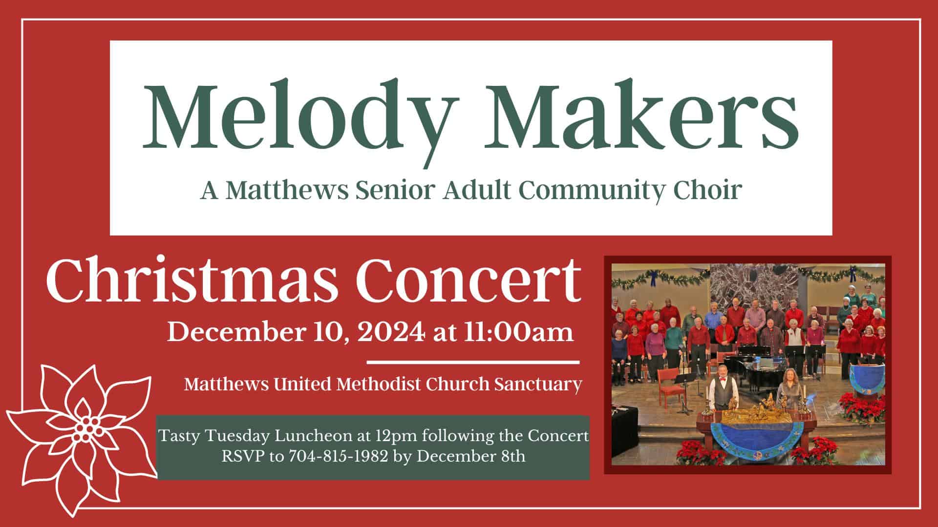 Christmas Concert by Melody Makers, a Matthews Senior Adult Community Choir on Dec. 10 ...