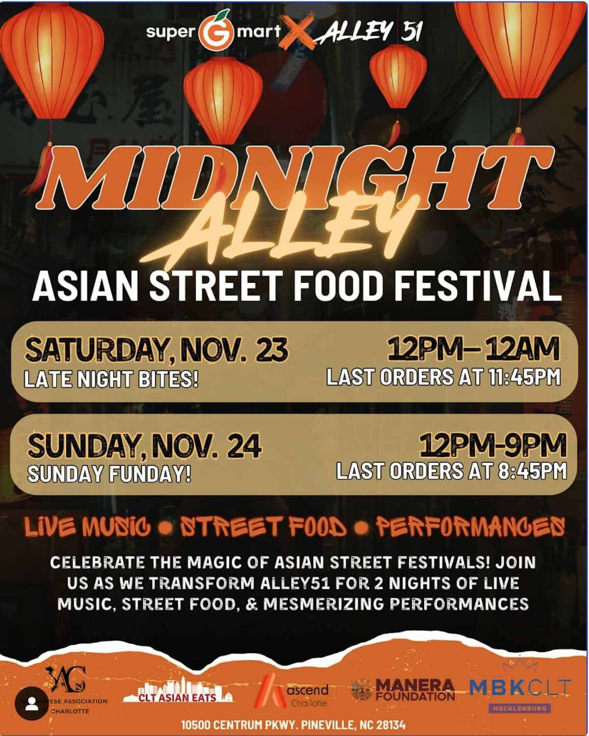 Midnight Alley Asian Street Food Festival at Alley 51 Nov. 23 and 24 ...