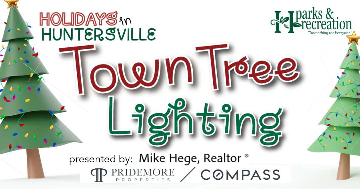 Holidays in Huntersville - Tree lighting, vendors, Santa, rides, more ...
