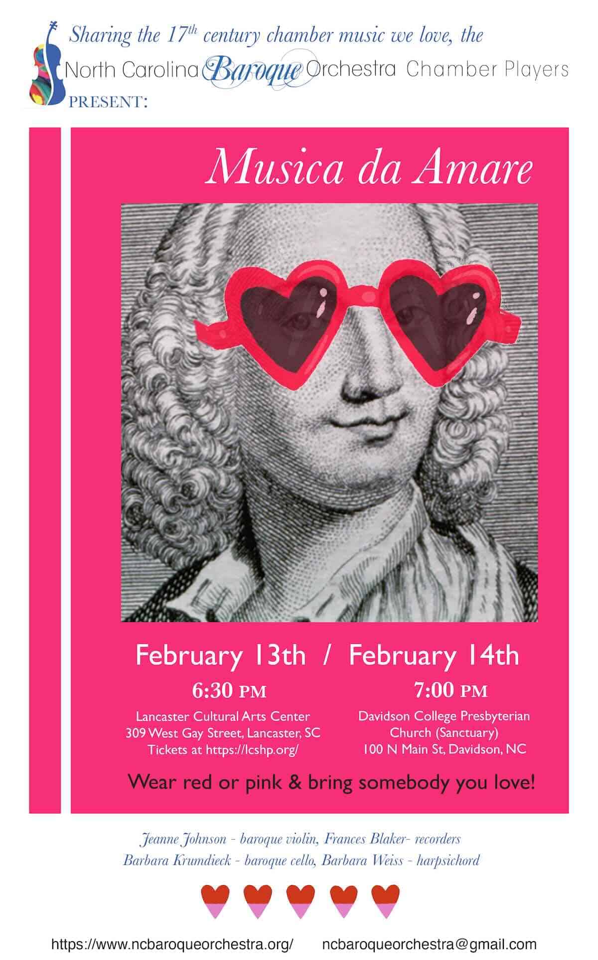 Music da Amare: North Carolina Baroque Orchestra Chamber Players in ...