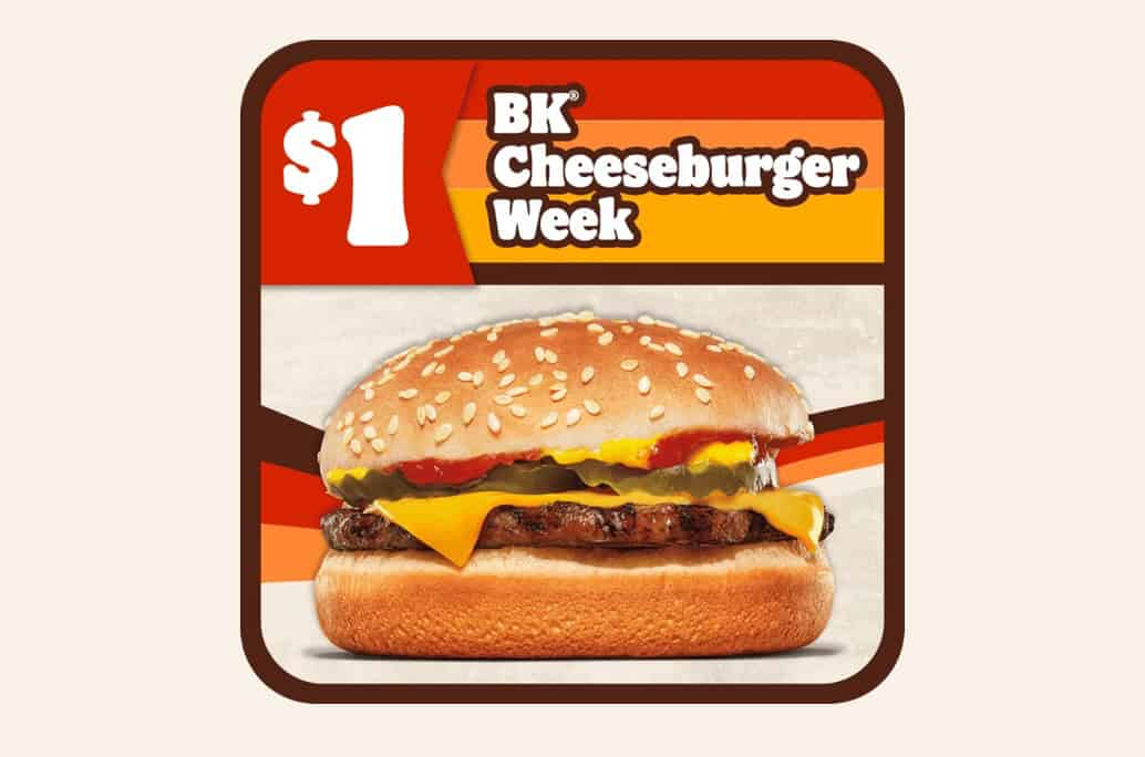 BK Cheeseburger Week: $1 cheeseburgers all week at Burger King ...
