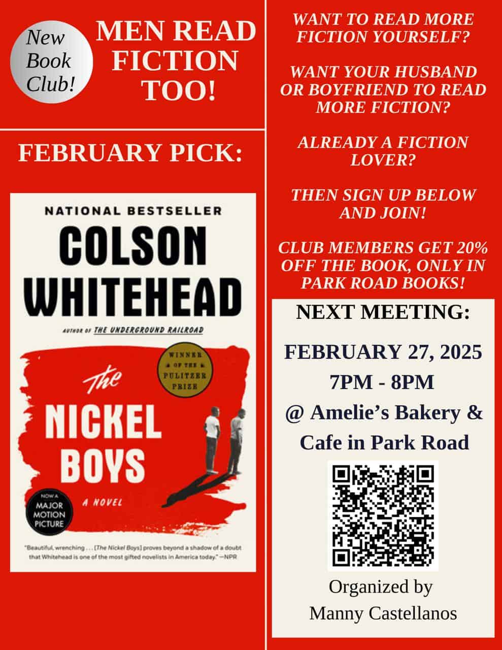 "Men Read Fiction Too!" Book Club: The Nickel Boys Feb. 27 - Charlotte ...
