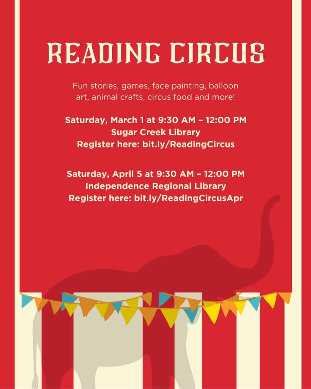 Reading Circus - free family event at Charlotte Mecklenburg Library ...