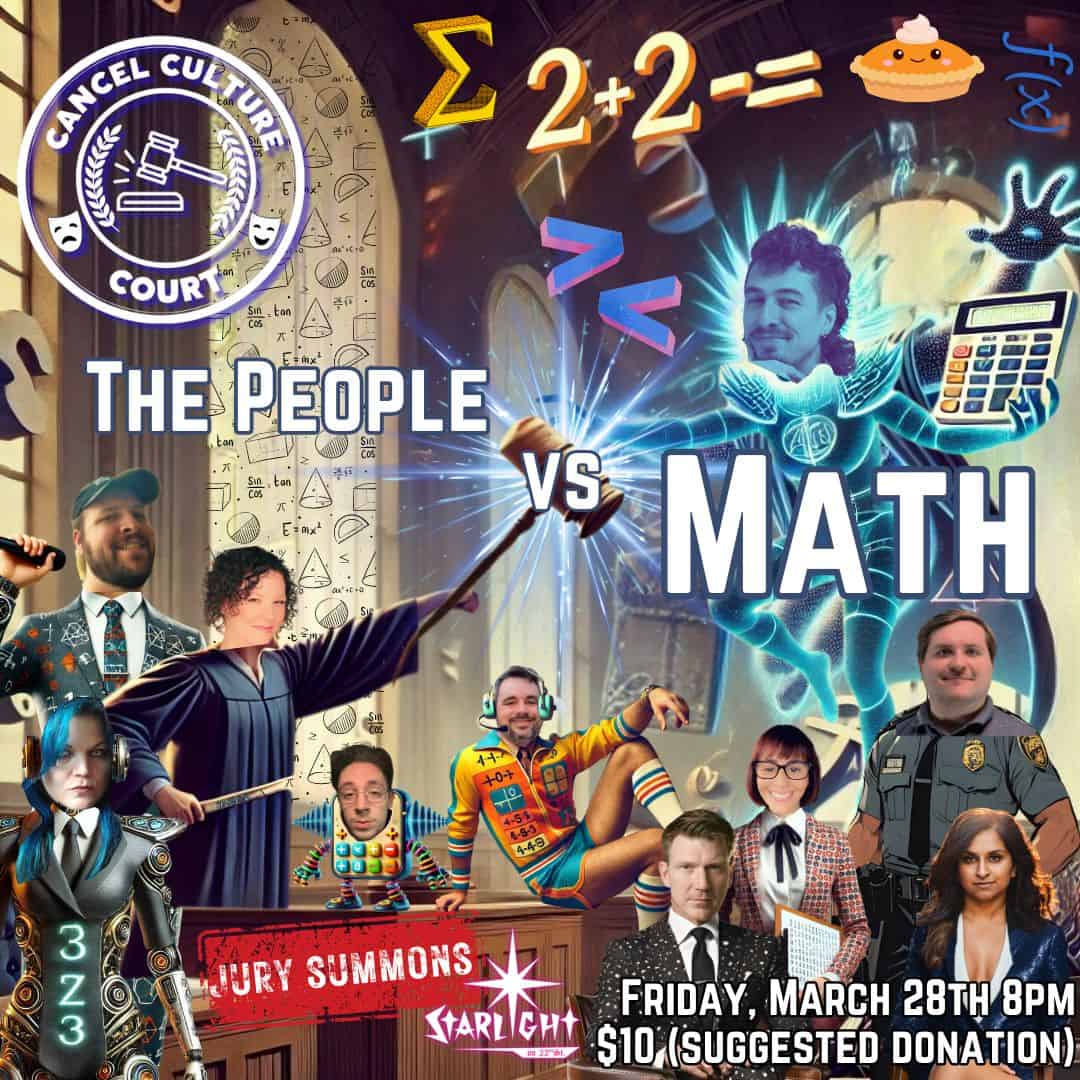 Cancel Culture Court: The People vs. Math in March 28 - Charlotte On ...