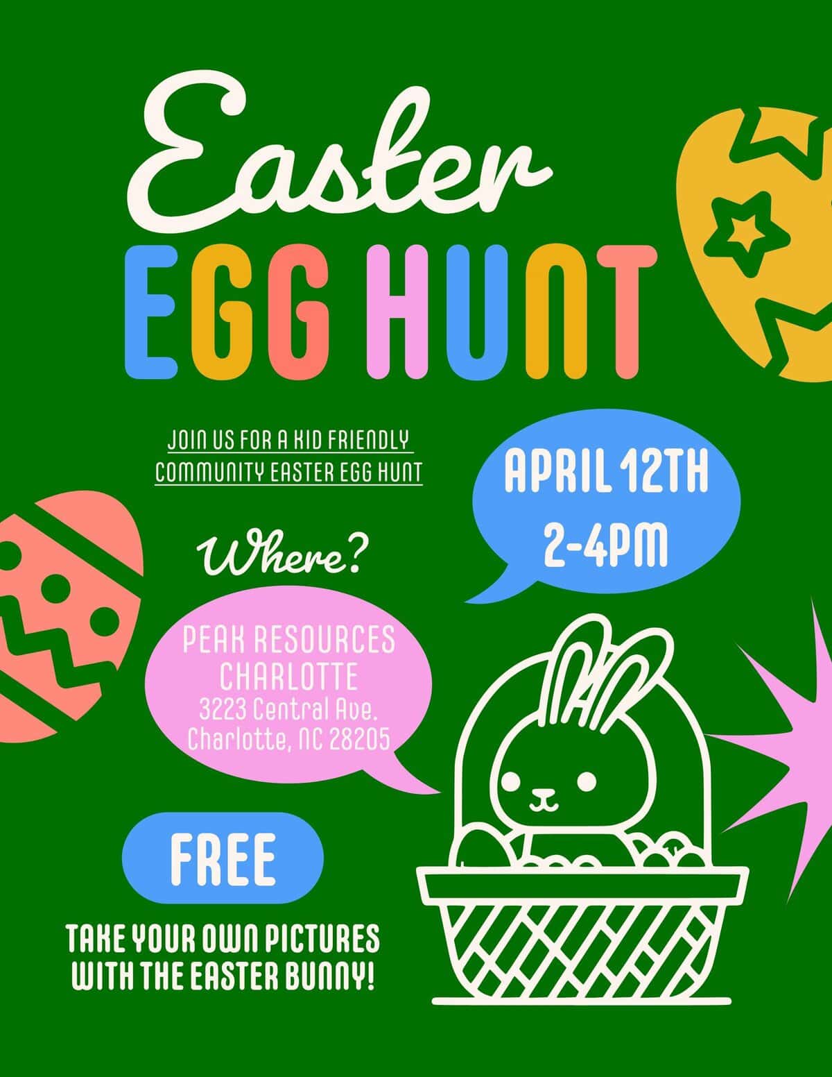 Easter Egg Hunt and Easter Bunny Pictures at Peak Resources April 12 ...