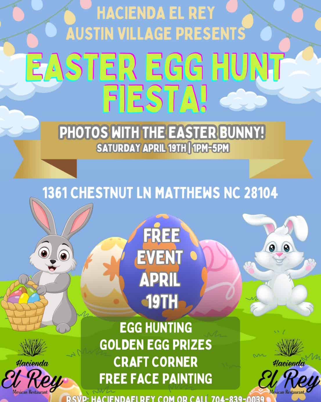 Easter Egg Hunt Fiesta and Easter Bunny Pictures at Hacienda El Rey in Matthews April 19 ...