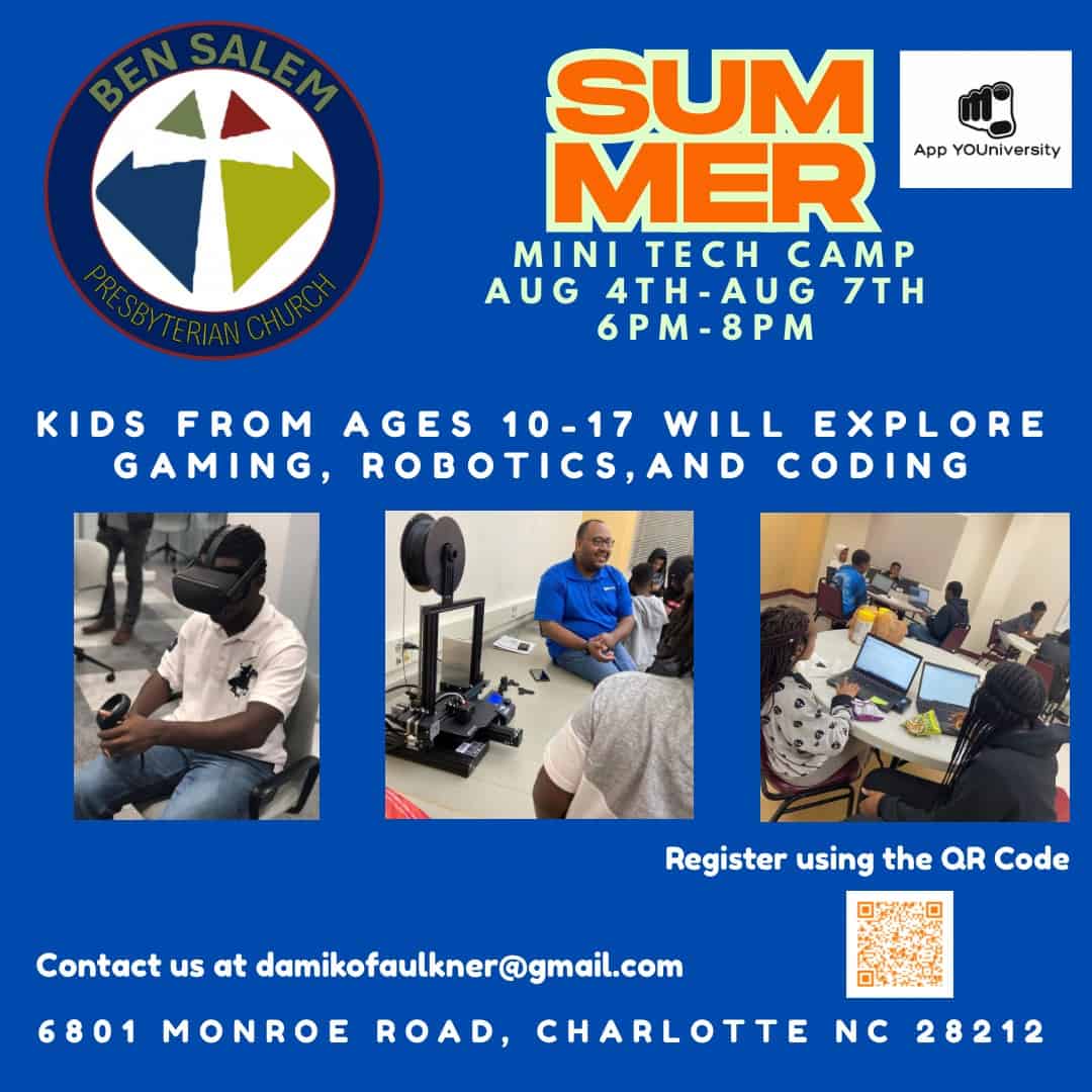 Free Mini Tech Camp at Ben Salem Presbyterian Church - Charlotte On The ...
