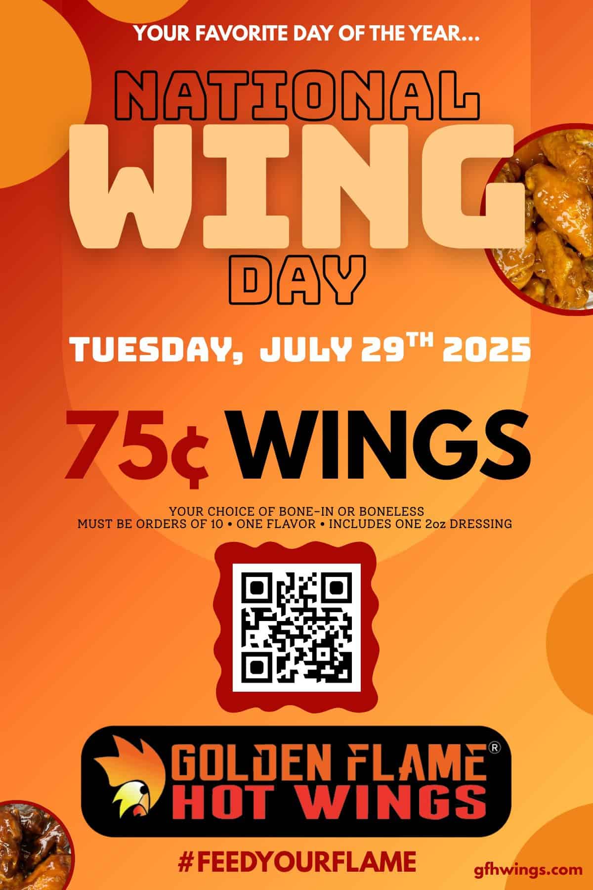 National Chicken Wing Day deals on July 29 - Charlotte On The Cheap