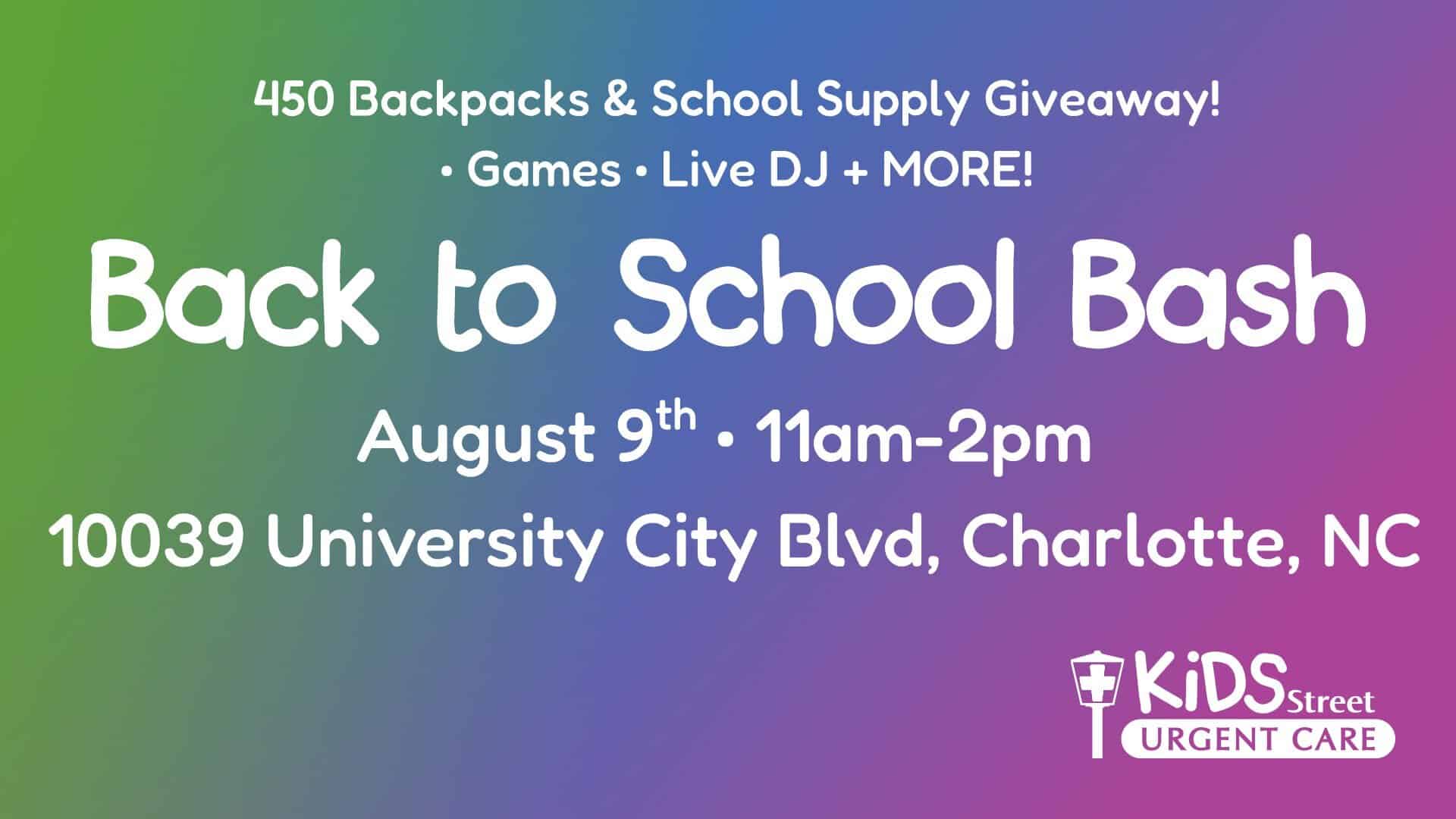 Back to School Bash at KidsStreet Urgent Care - school supply giveaway and more Aug. 9 ...