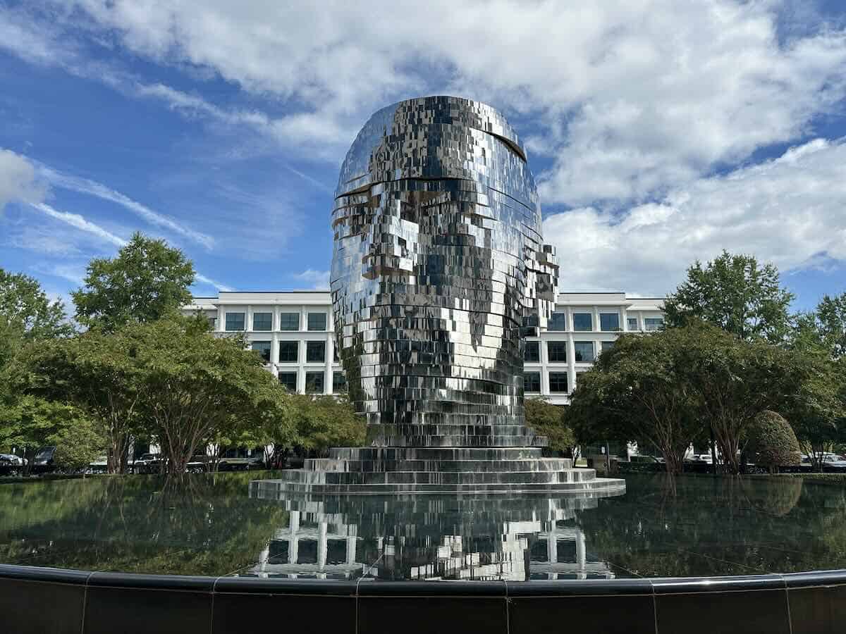 Metalmorphosis (the giant metal head) is spinning again! - Charlotte On ...