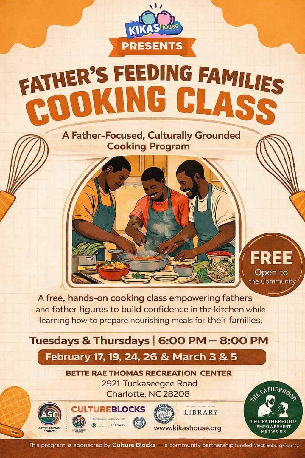 Fathers Feeding Families - FREE Cooking Class - Charlotte On The Cheap