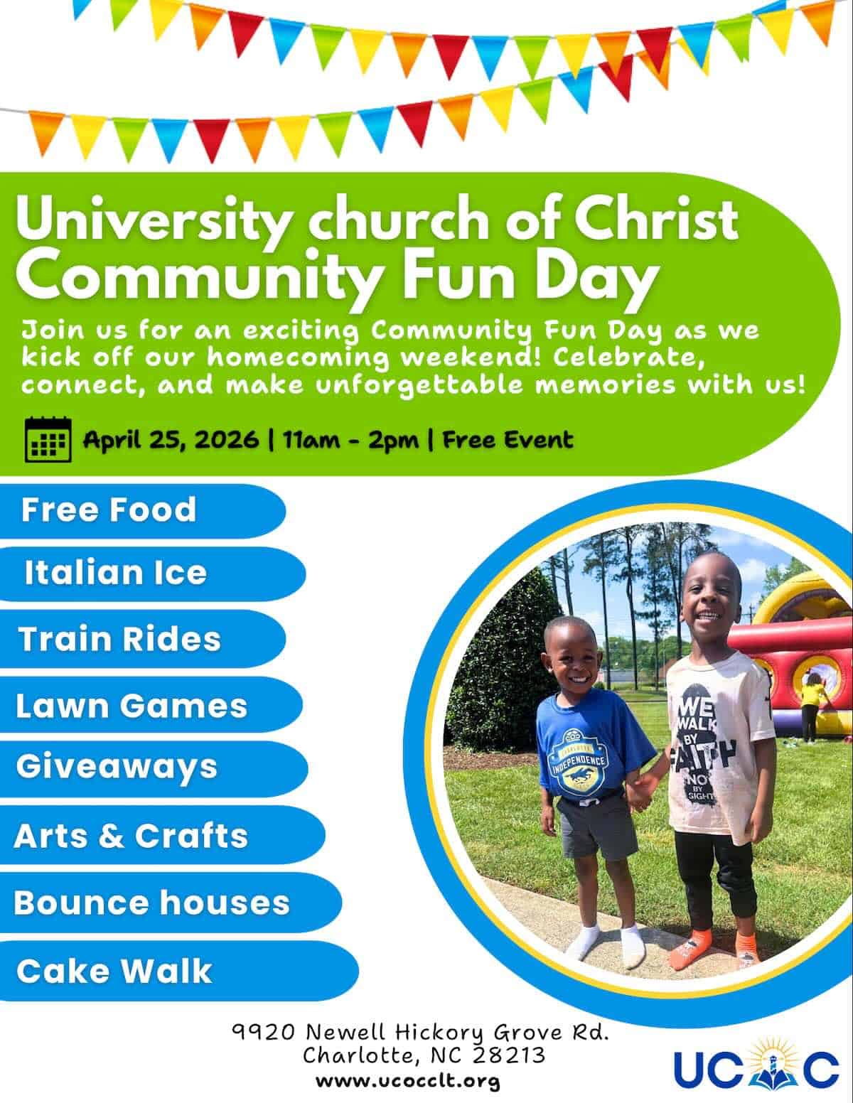Community Fun Day at University Church of Christ on Apr. 25: free food ...