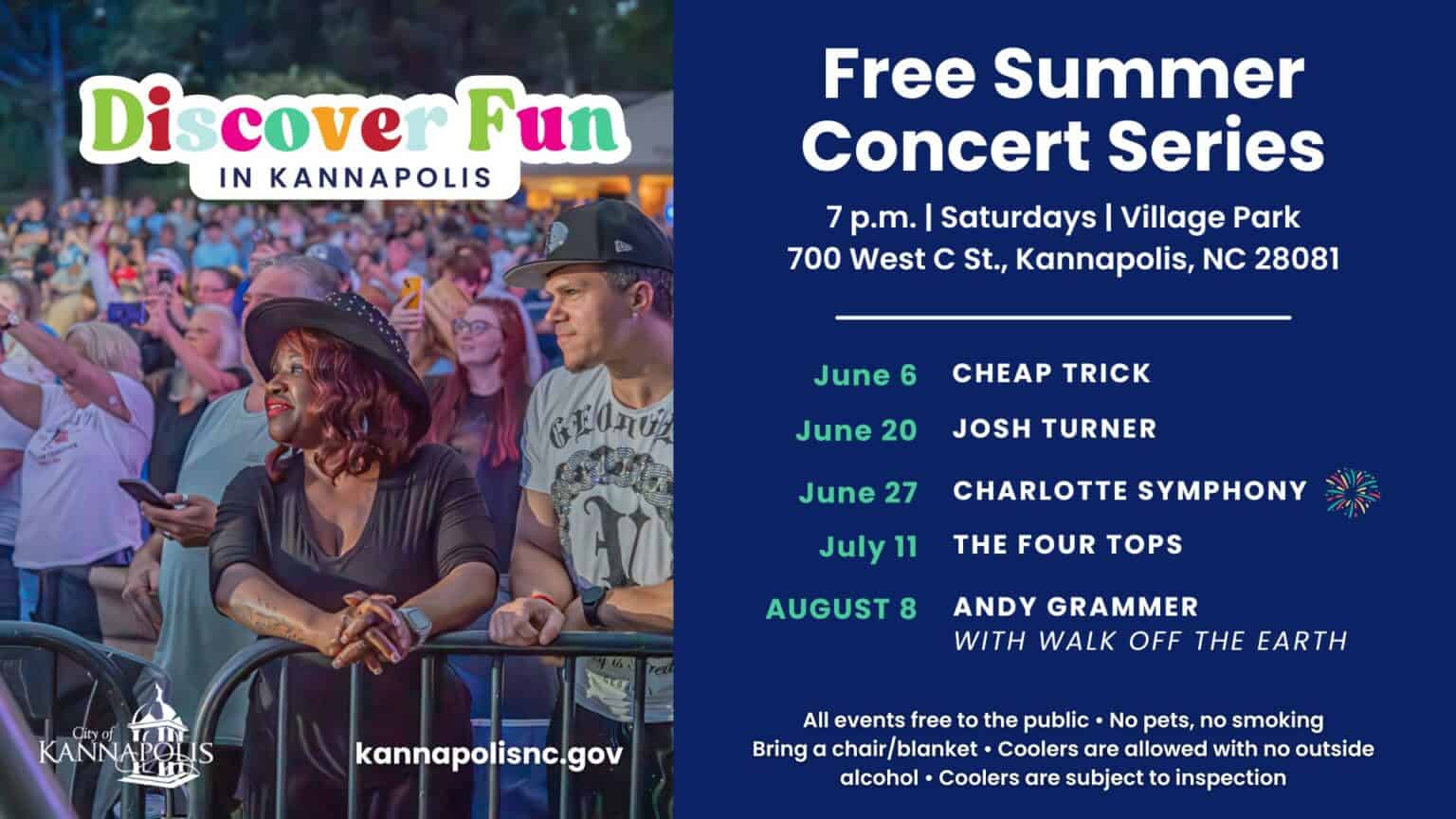 Free Summer Concert Series in Kannapolis' Village Park: Cheap Trick on ...