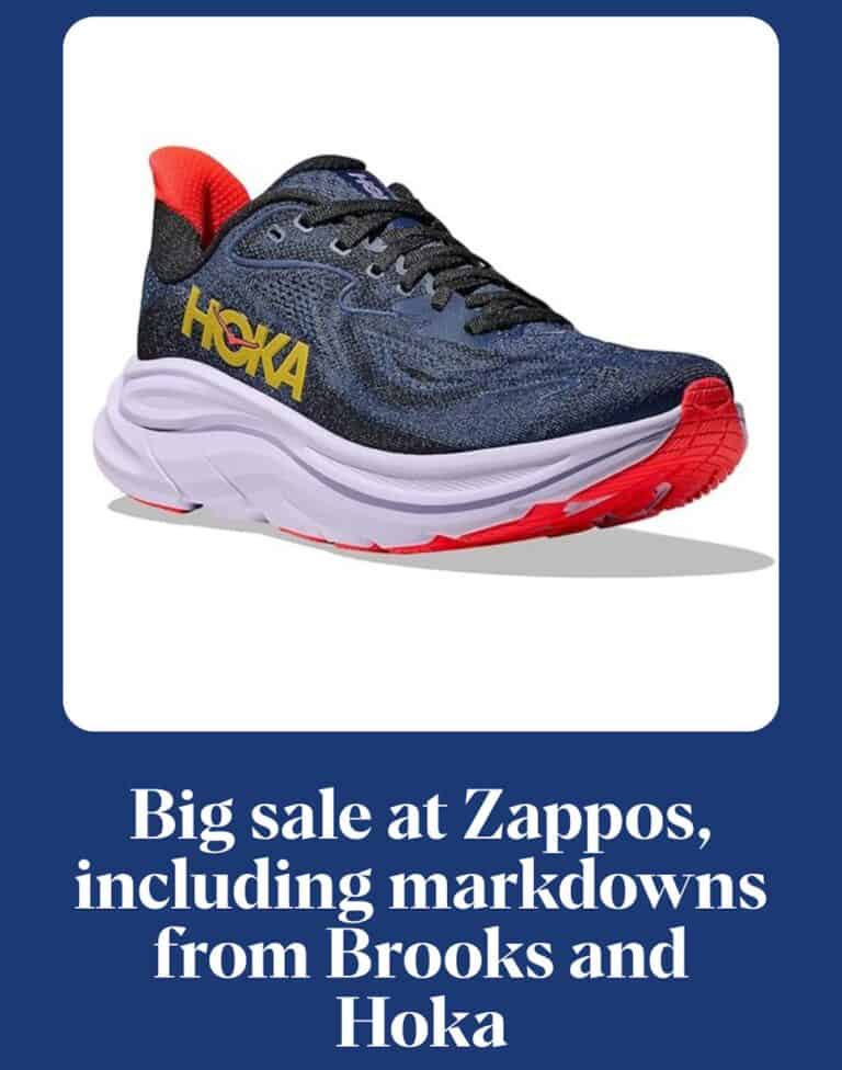 Big shoe sale at Zappos, including markdowns from Brooks and Hoka ...
