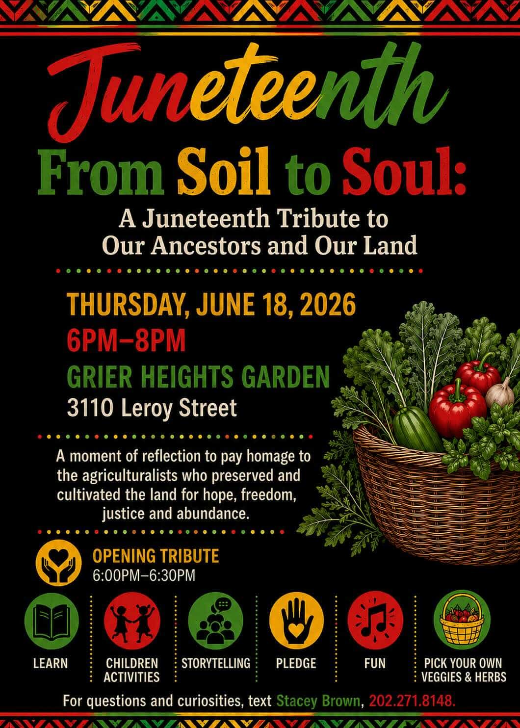 Juneteenth at Grier Heights Community Garden: From Soil to Soul on June ...